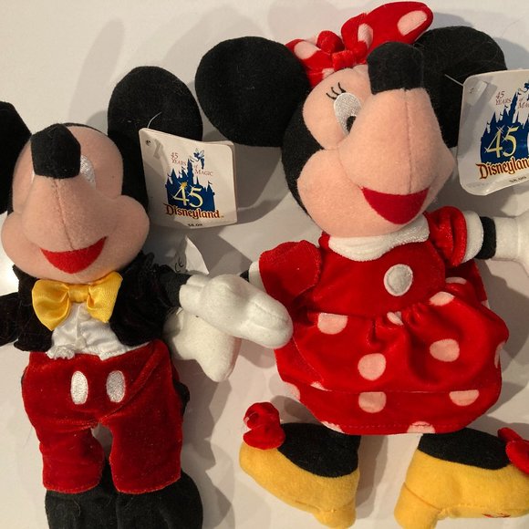 Disney | Toys | 45th Anniversary Disneyland Mickey And Minnie Mouse ...
